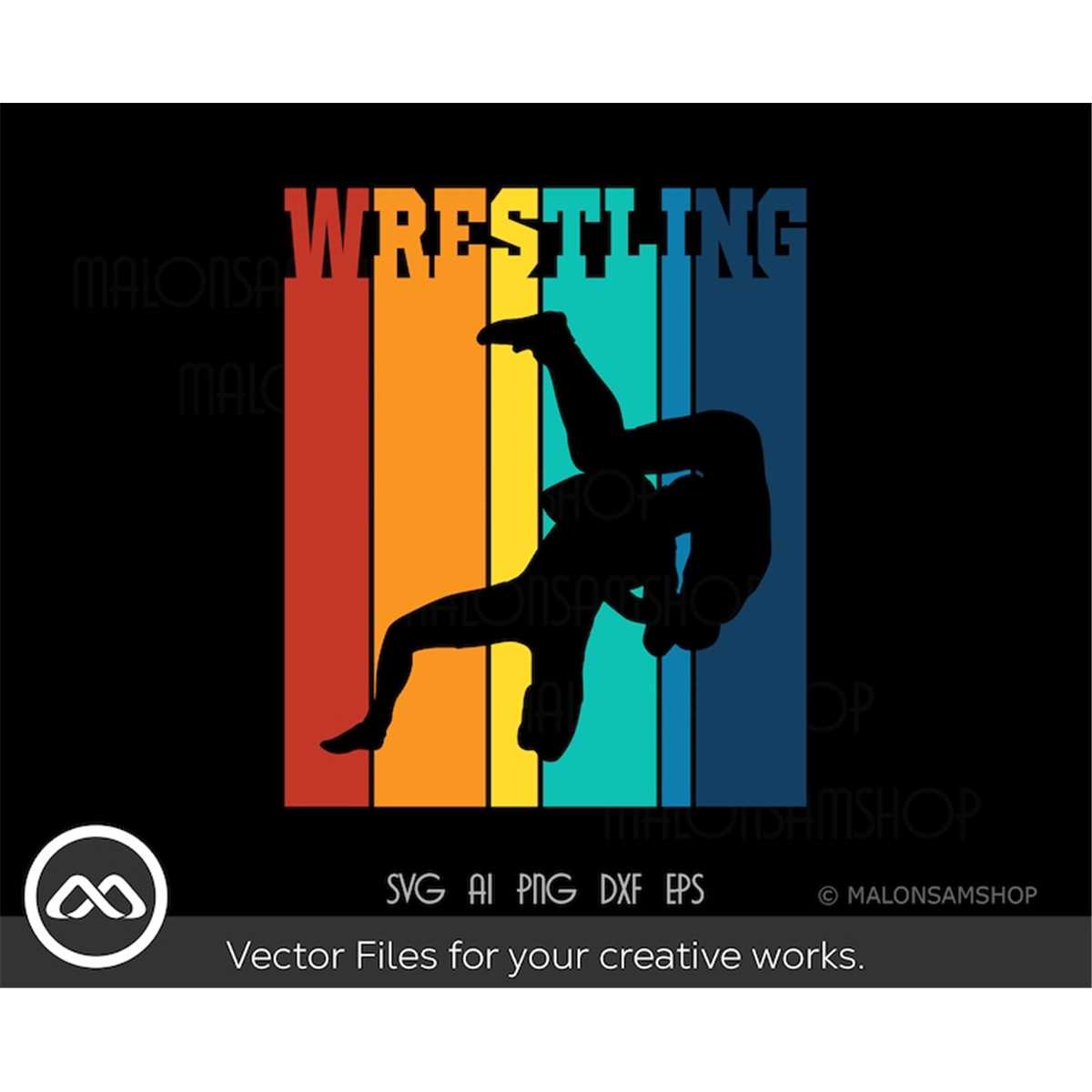 Retro Wrestling SVG, wrestler svg, wrestle svg, wrestling li | Inspire ...