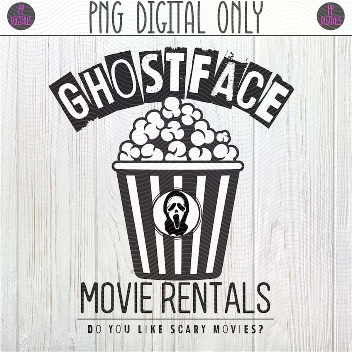 Ghostface Movie Rentals, Scream Halloween PNG Sublimation, D | Inspire ...
