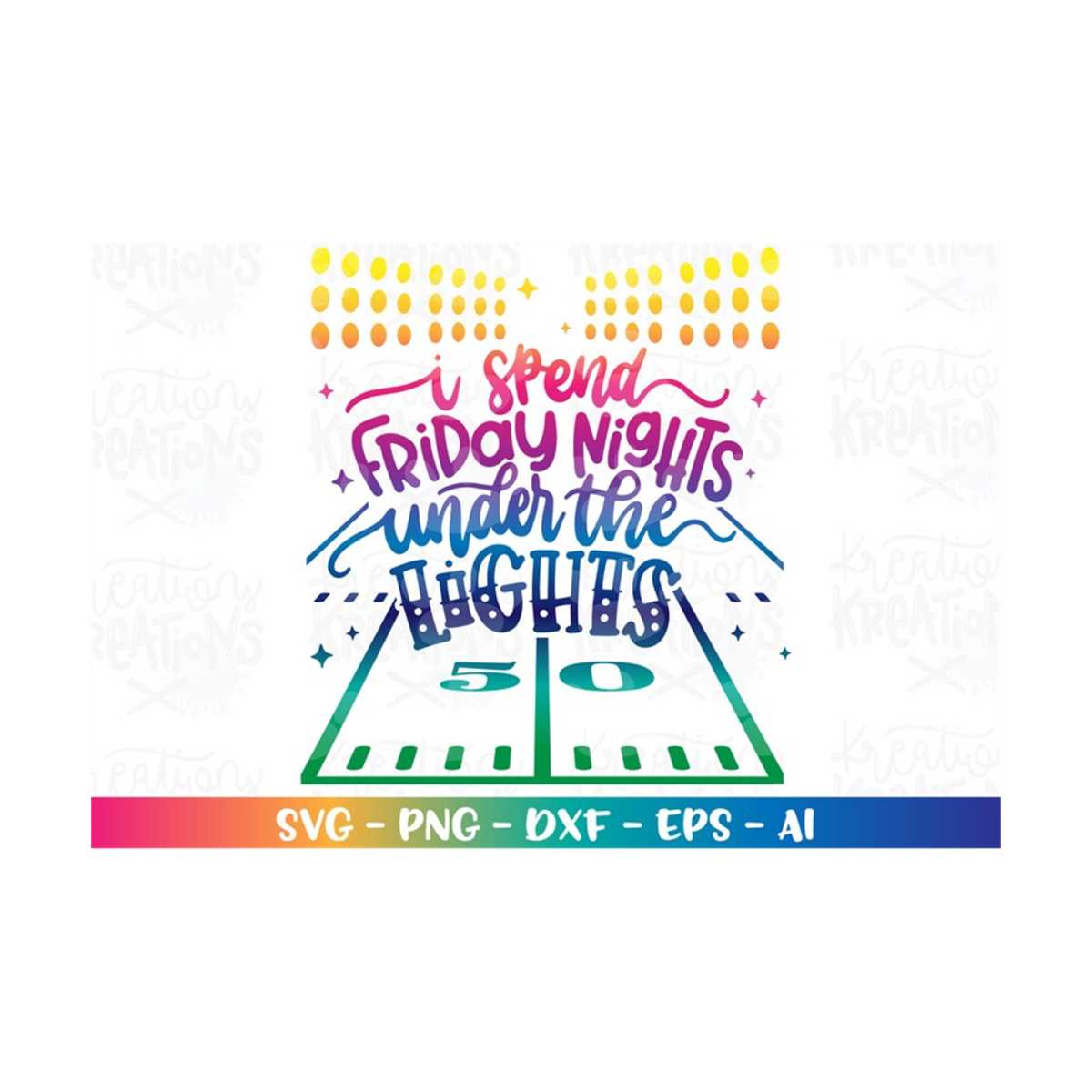 I spend Friday nights under the lights SVG football svg iron | Inspire ...
