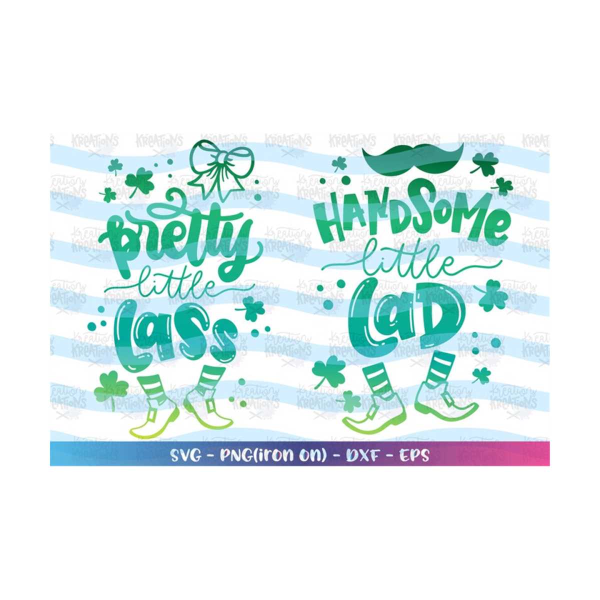 Handsome little LAD svg Pretty little LASS St.Patrick's Day - Inspire ...
