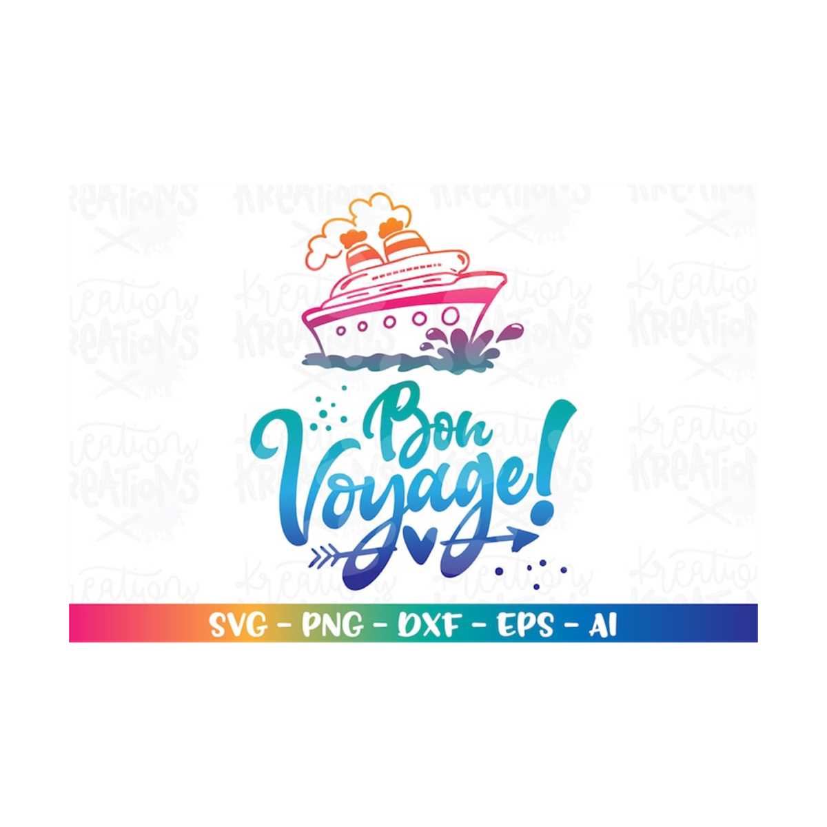 Bon Voyage Svg Cruise ship quote boat svg print decal shirt - Inspire ...