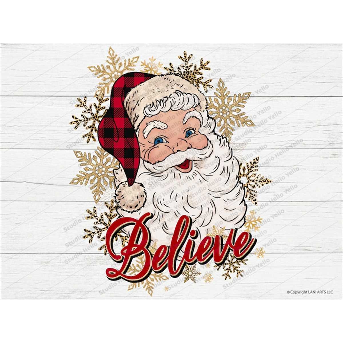 Santa believe PNG, Santa Png, Christmas Png, Santa sublimati | Inspire ...