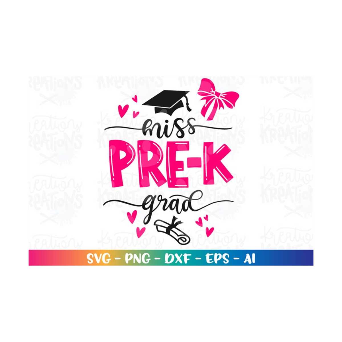 Graduation svg Miss PRE-K Grad svg Prek cute svg print decal | Inspire ...