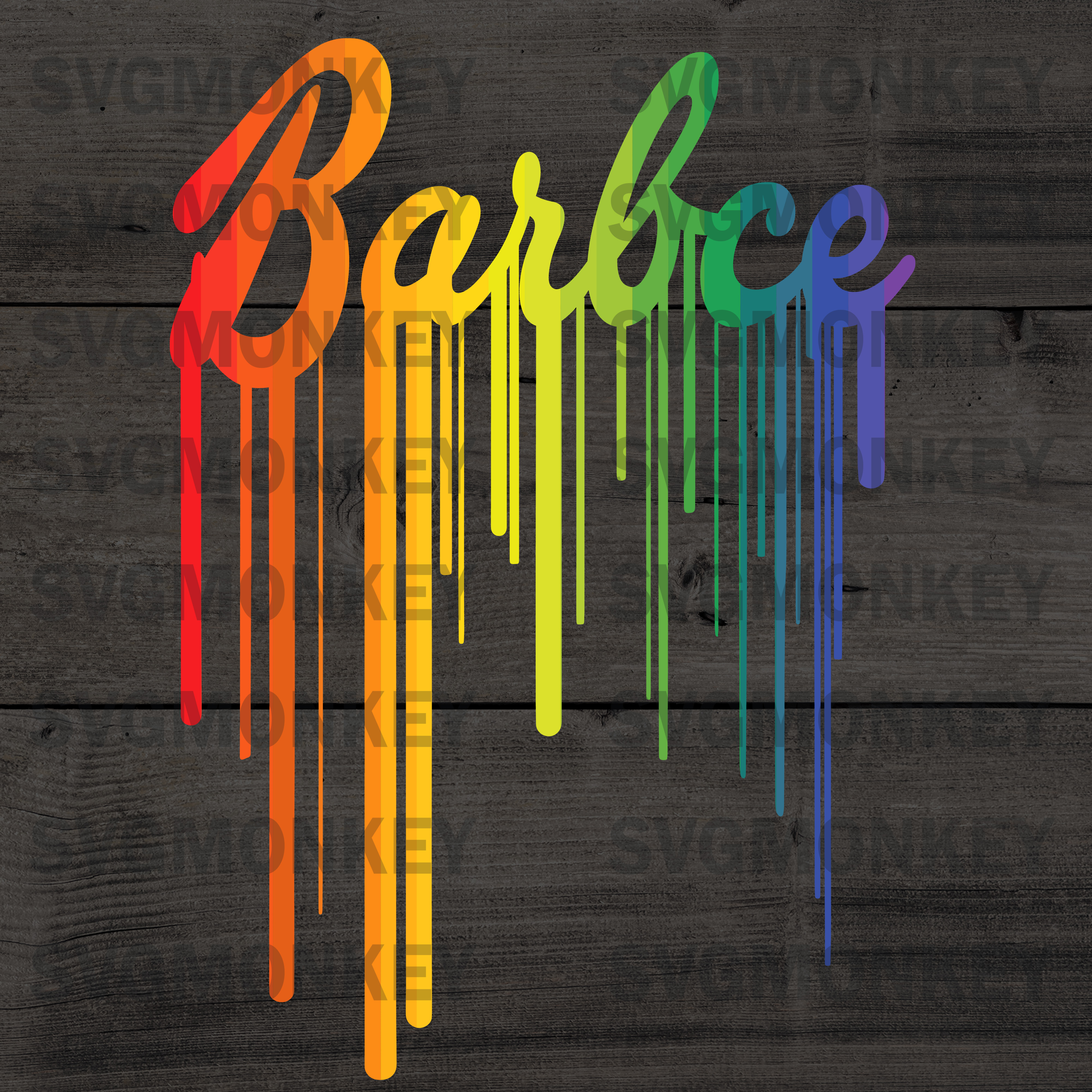 Barbie Logo Rainbow Drip SVG PNG EPS DXF , Cricut File | Inspire Uplift