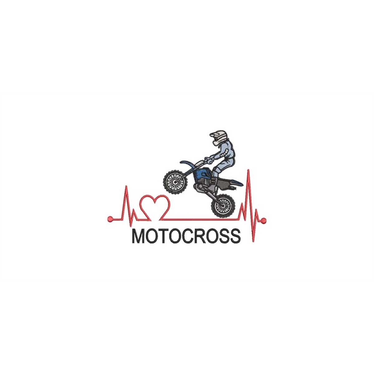 Embroidery file Motocross 13x18 frame machine embroidery hea | Inspire ...