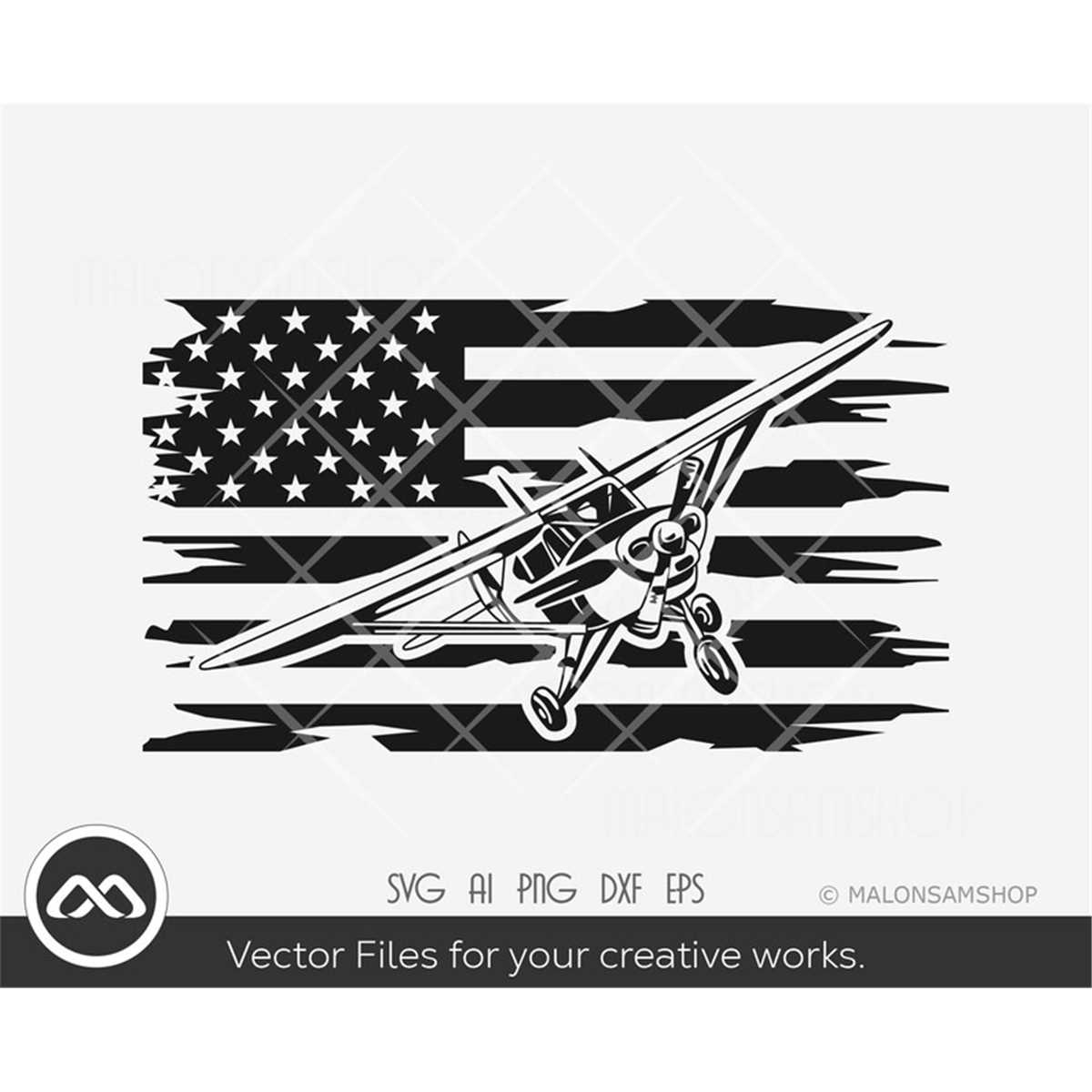 Small Plane SVG Us flag - Airplane svg, airplane pilot svg, | Inspire ...