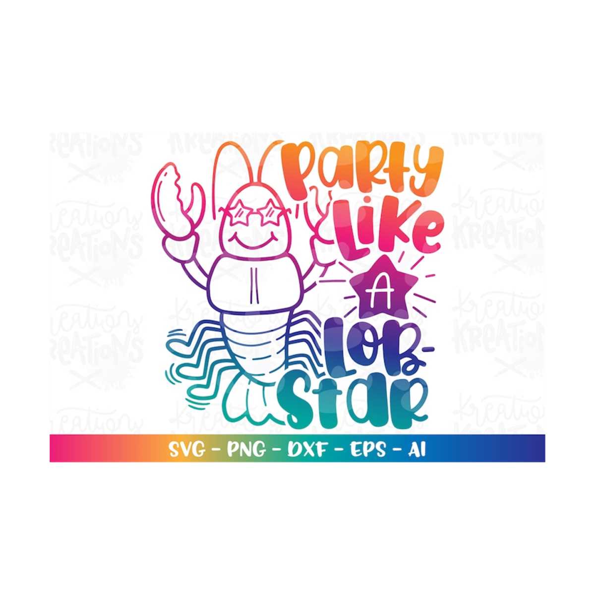 Party like a LOBSTAR Svg rockstar Summer fun beach lobster c | Inspire ...
