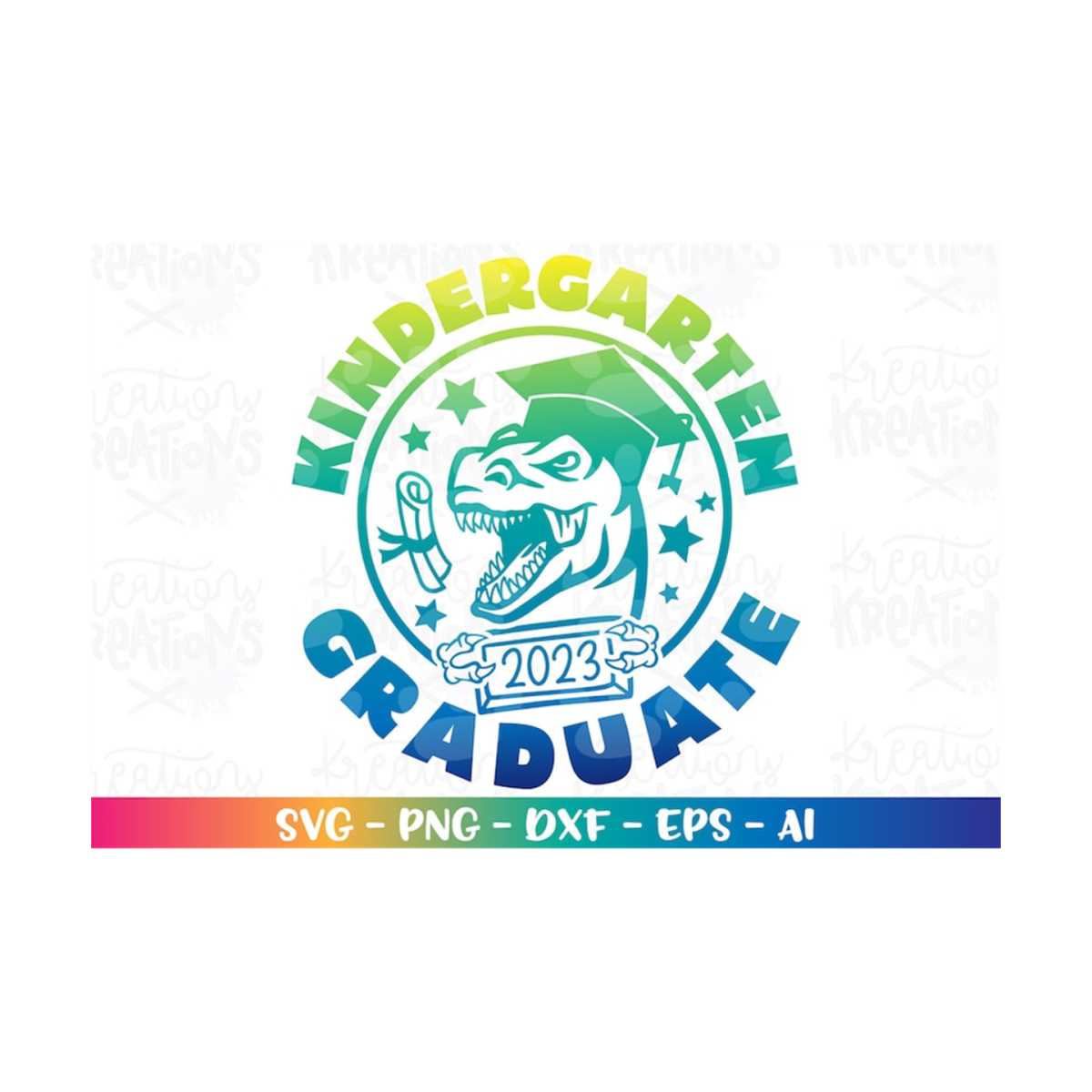 Kindergarten Graduate Dinosaur svg Graduation quote T-Rex sv | Inspire ...