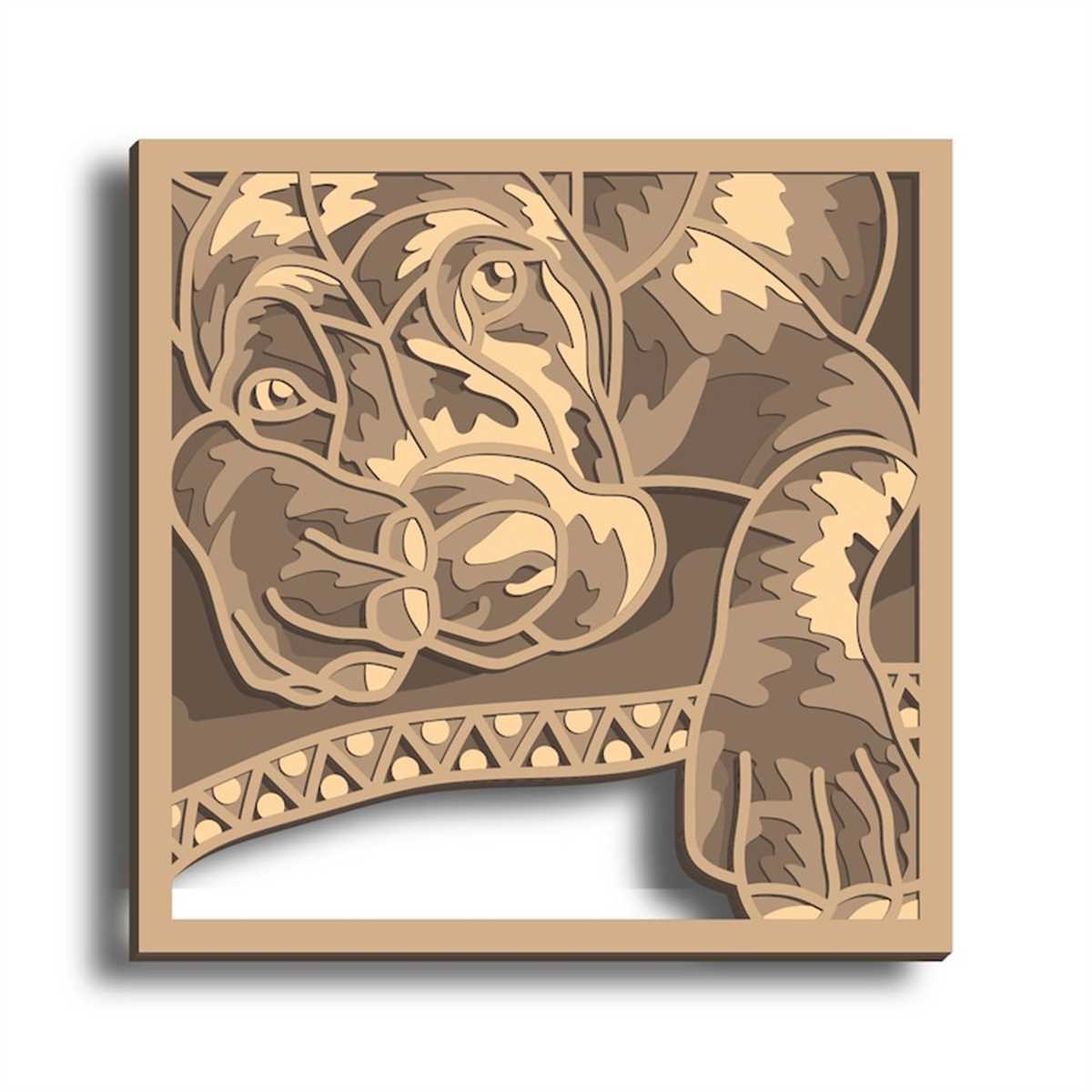 American Pit Bull Mandala 3D layered SVG, Digital file Ameri - Inspire ...