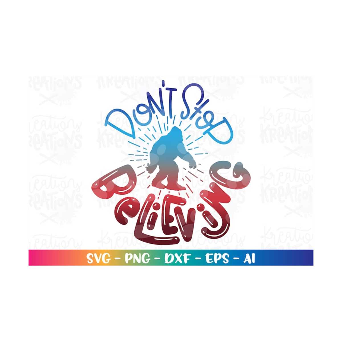 Yeti svg Don't stop believing svg Bigfoot hand lettered prin | Inspire ...