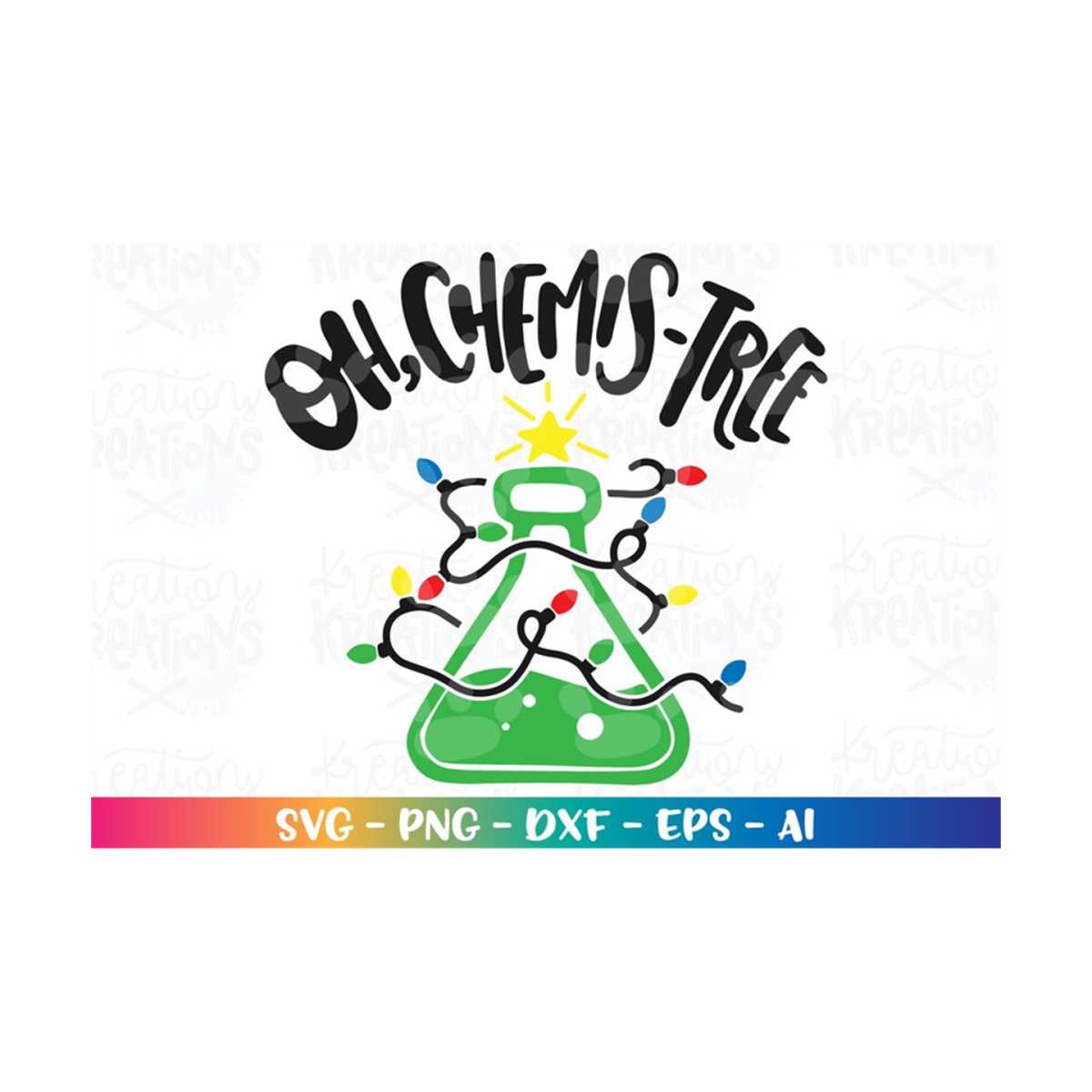 Science Christmas SVG Oh Chemis-Tree Chrsitmas lights tree F | Inspire ...