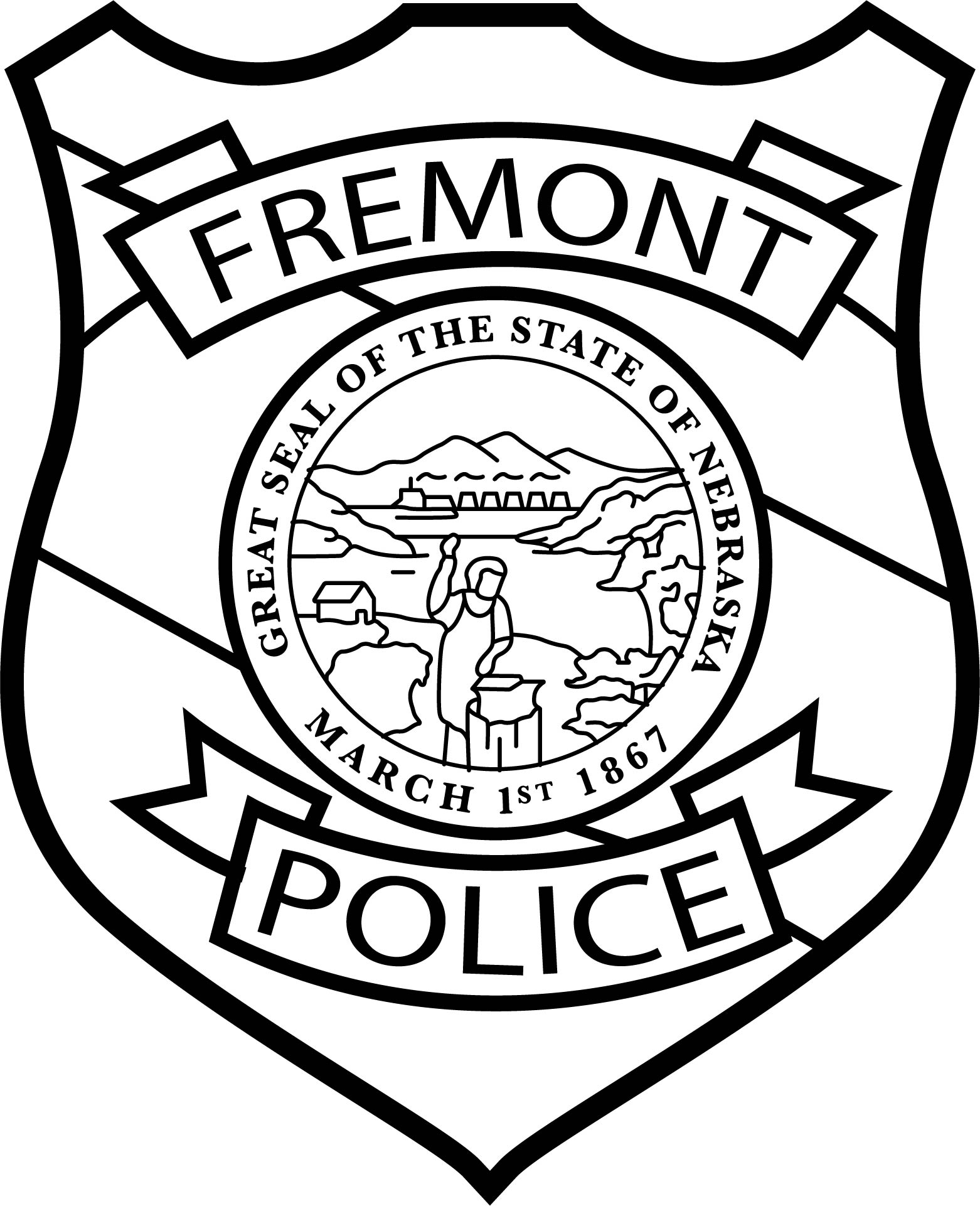 Fremont Police Patch state of nebraska vector SVG DXF EPS PN | Inspire ...
