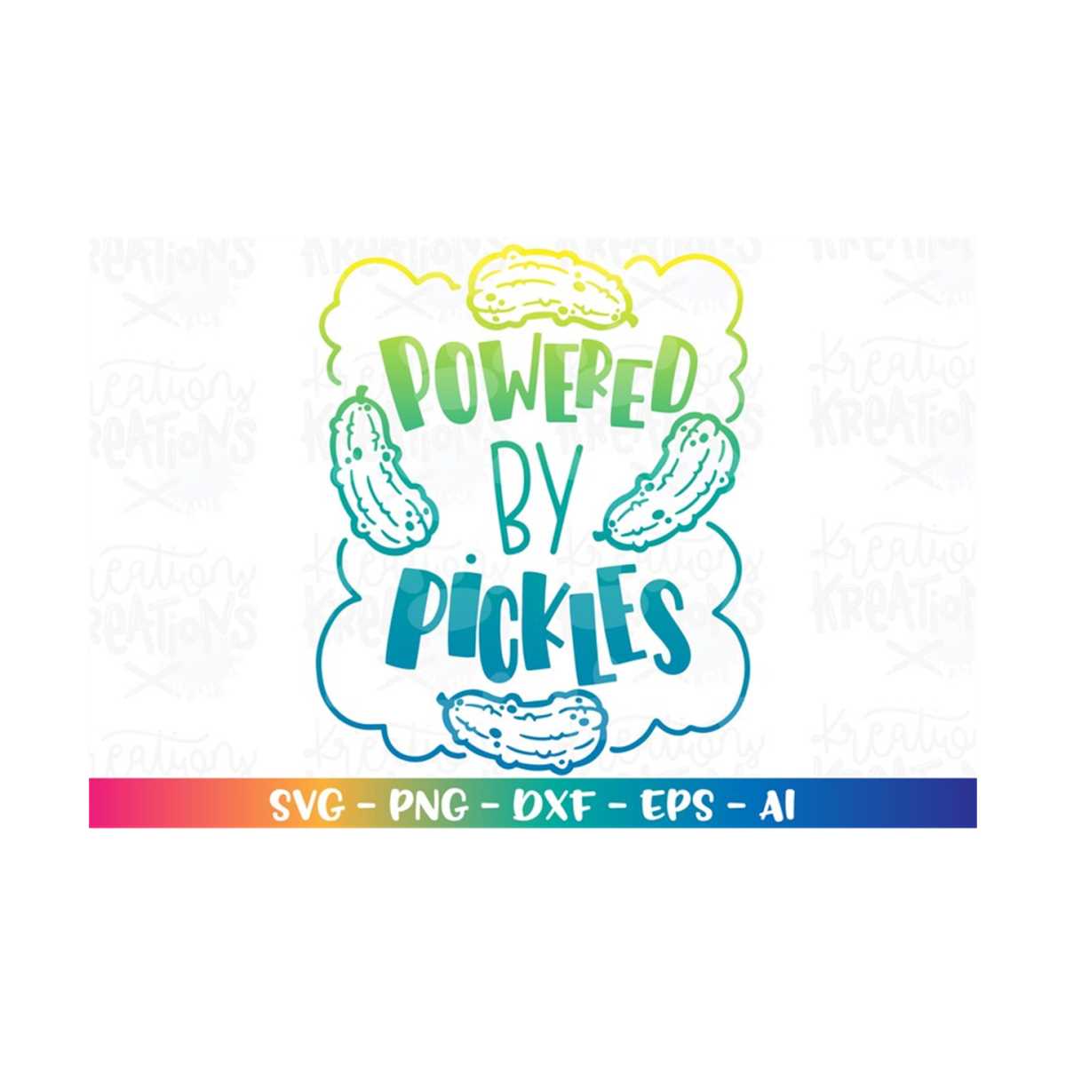 Powered by PICKLES svg Snacks girl boy PICKLES iron on print | Inspire ...