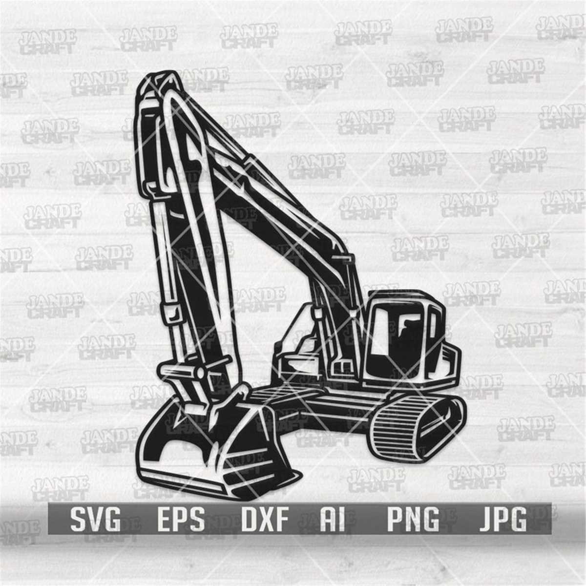 Excavator svg | Heavy Equipment Cut File | Construction Truc | Inspire ...