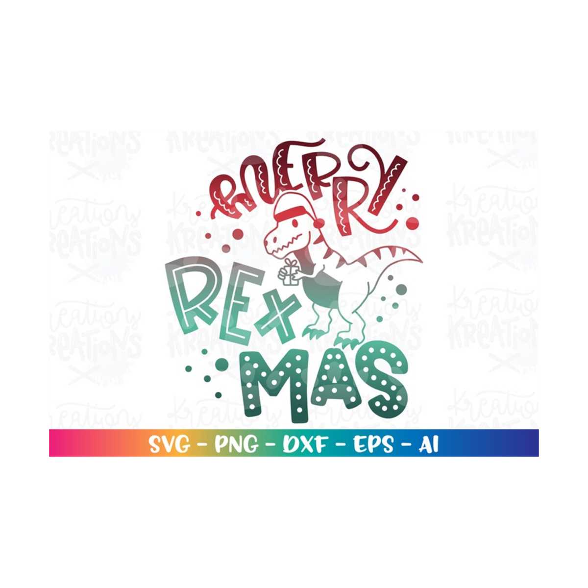 Merry REX-MAS svg cute Dinosaur christmas svgChristmas T-Rex | Inspire ...