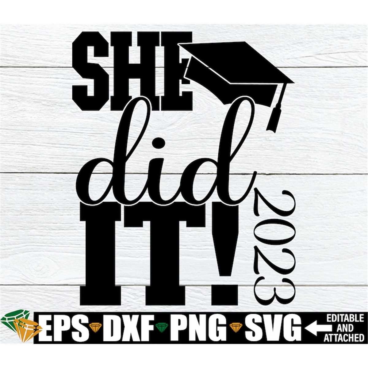 She Did It, Girls Graduation Sign svg png, Graduation svg, 2 | Inspire ...