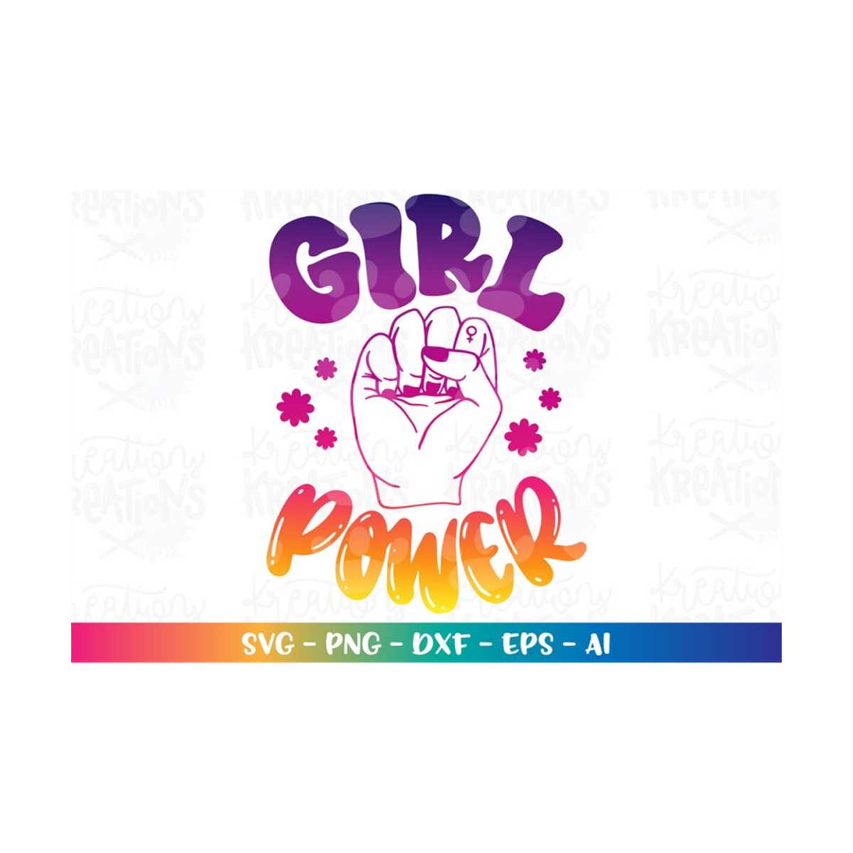 Girl Power SVG hand drawn svg print decal wall art tee shirt | Inspire ...
