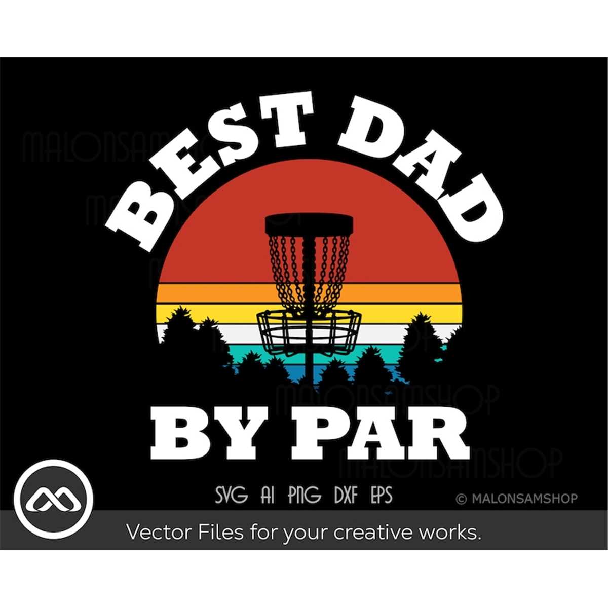 Retro Disc Golf SVG Best Dad by par - disc golf svg, disc go | Inspire ...