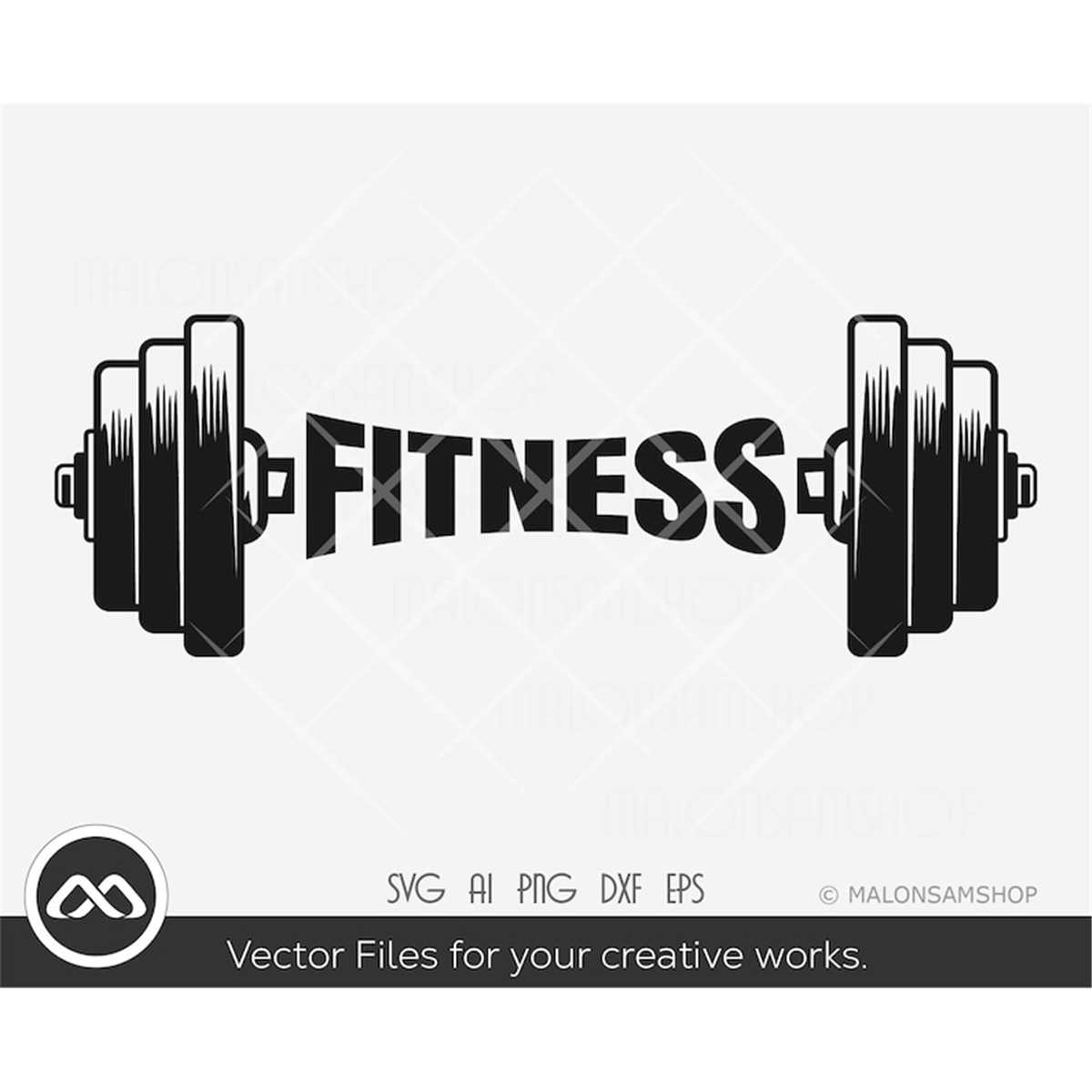 Dumbbell SVG Fitness - workout svg, fitness svg, exercise sv - Inspire ...