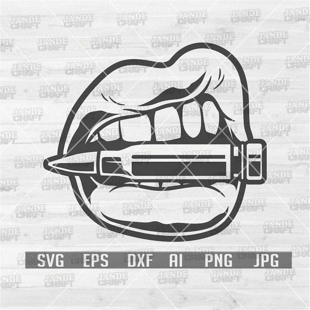 Lips With Bullets Svg Sexy Lips Svg Lips Cutfile Lips Inspire Uplift