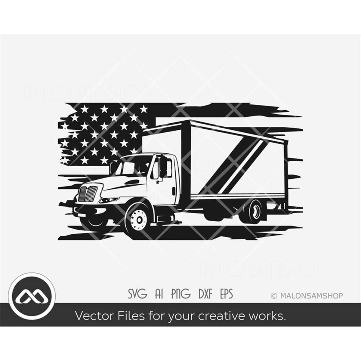 Delivery van SVG Us flag - delivery truck svg, mover svg, sh - Inspire ...
