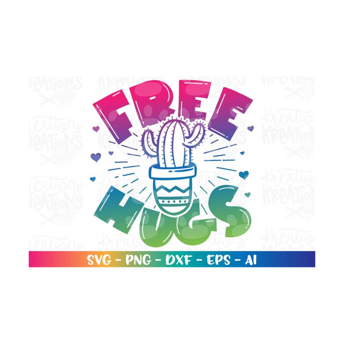 Free Hugs Svg Cute Cactus svg Cactus clipart svg Cactus prin | Inspire ...