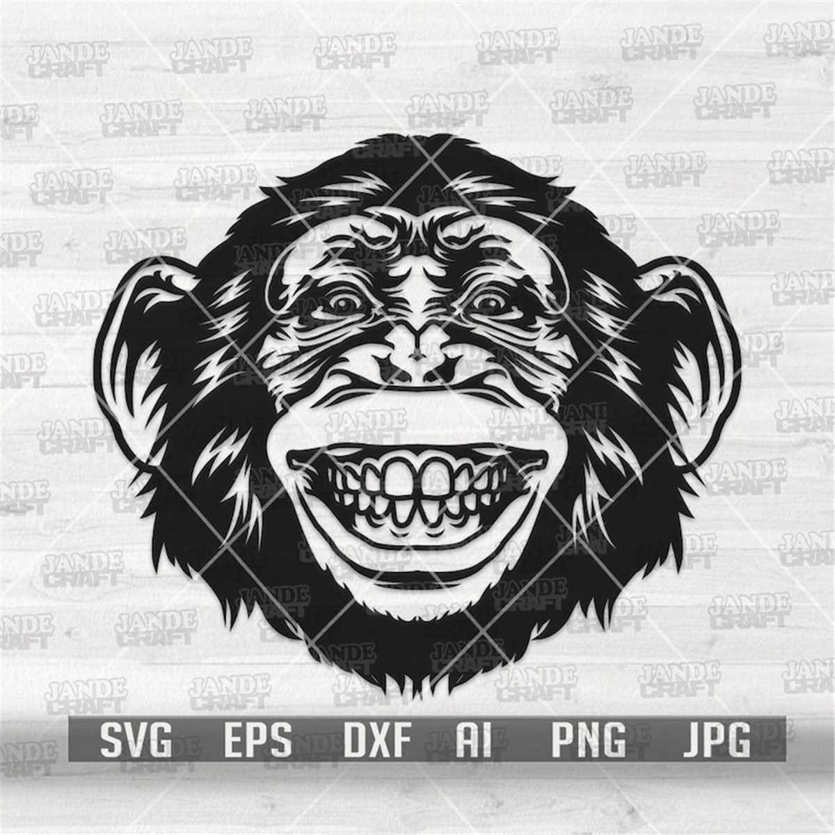 Funny Monkey svg | Animal Face Clipart | Jungle Creature Cut - Inspire ...