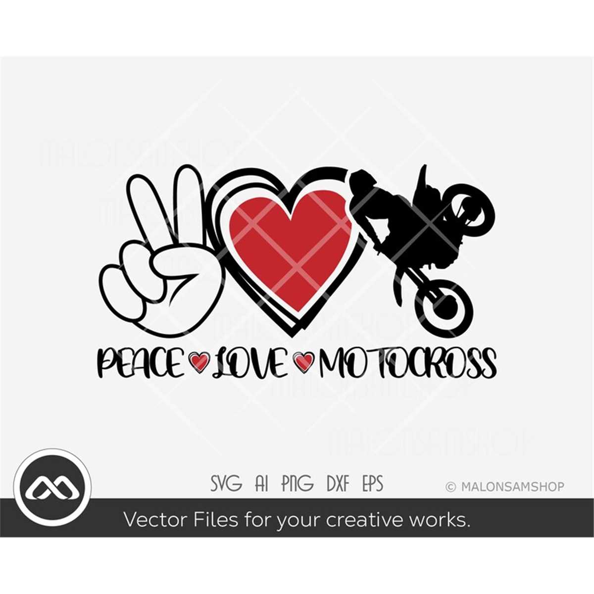 Motocross SVG Peace love motocross - motocross svg, motorcyc | Inspire ...