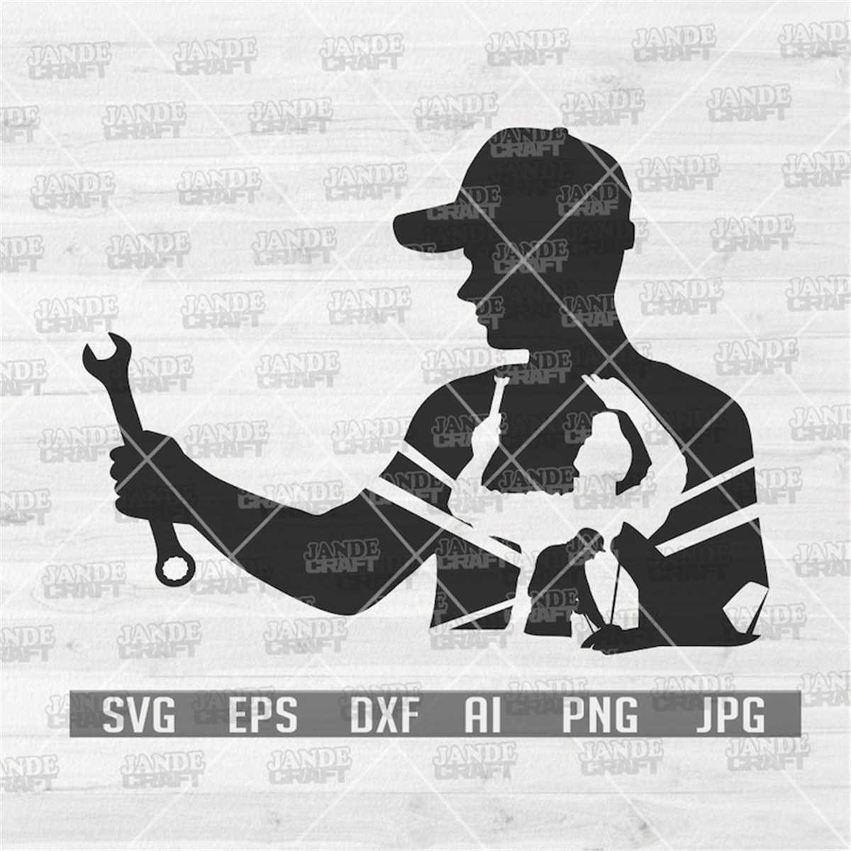 Mechanic Silhouette svg | Mechanic Clipart | Mechanic Cutfil - Inspire ...
