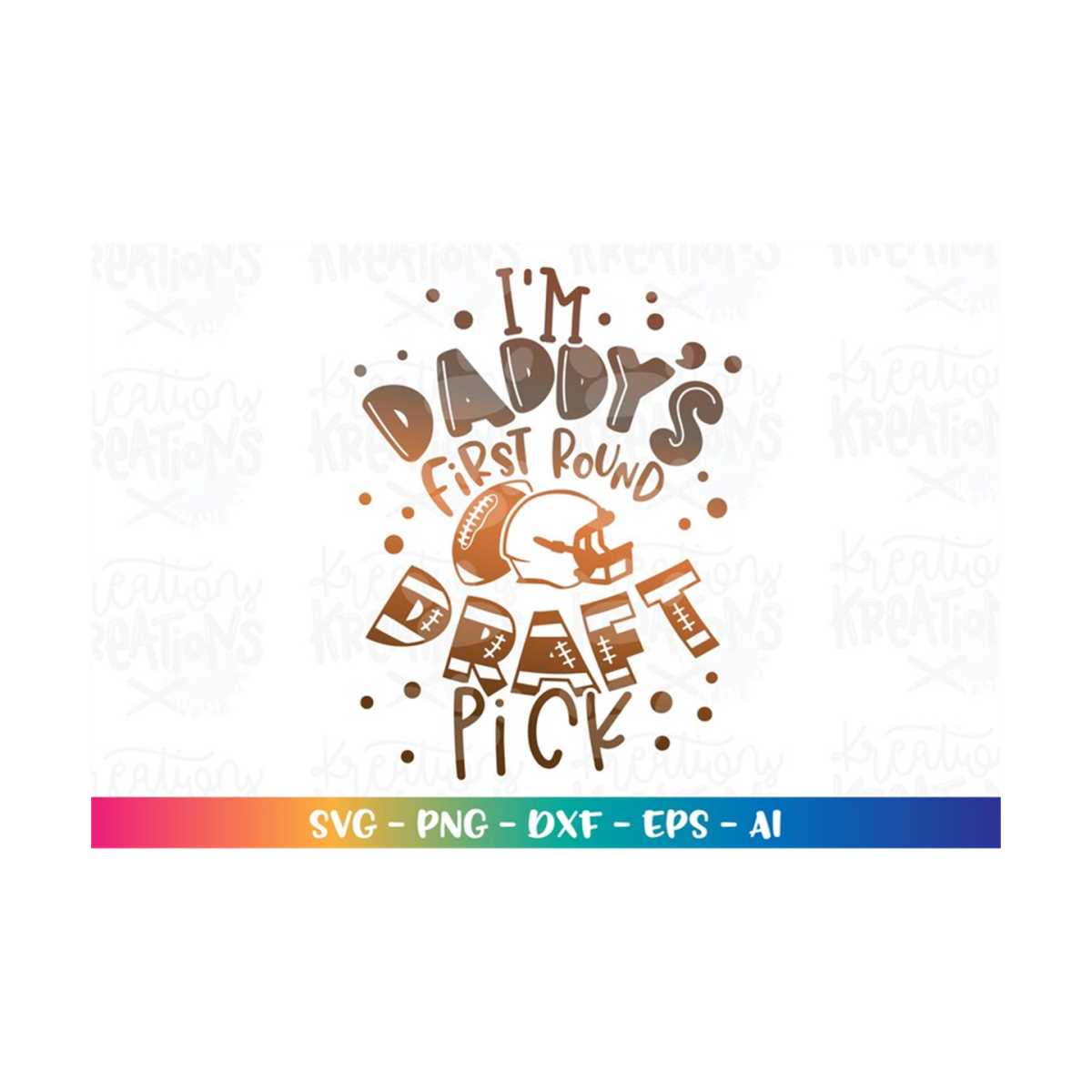 I'm Daddy's first round Draft Pick SVG football svg decal pr | Inspire ...