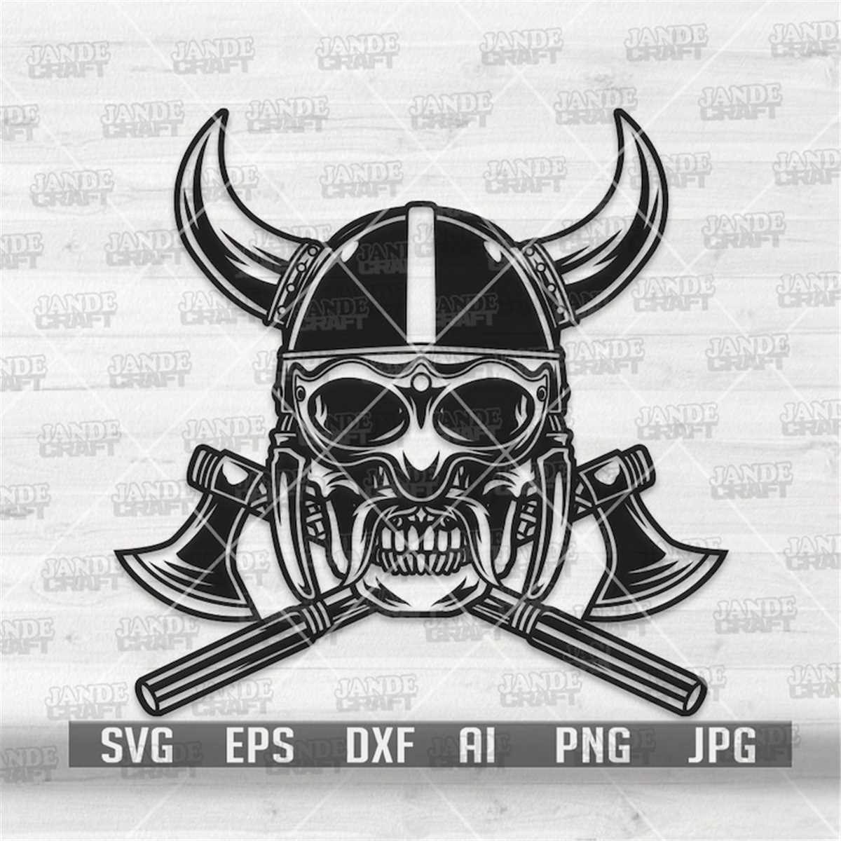 Viking Skull svg | Strong Warrior Stencil | Valhalla Cut Fil | Inspire ...