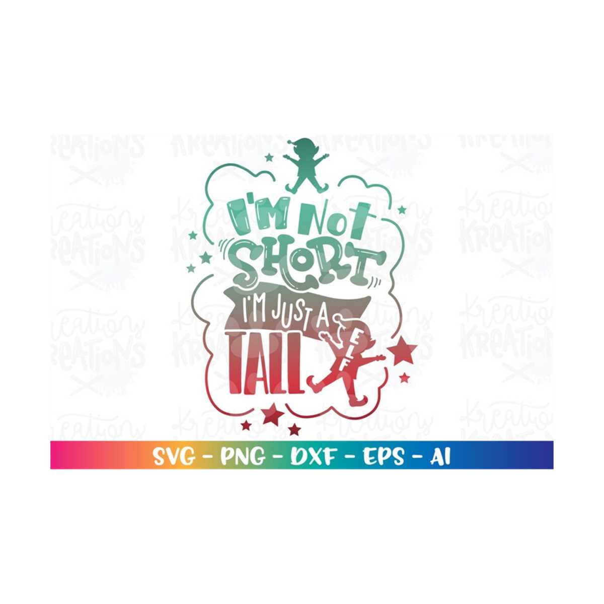 I'm not short, i'm just a tall elf SVG Christmas Winter Elf | Inspire ...