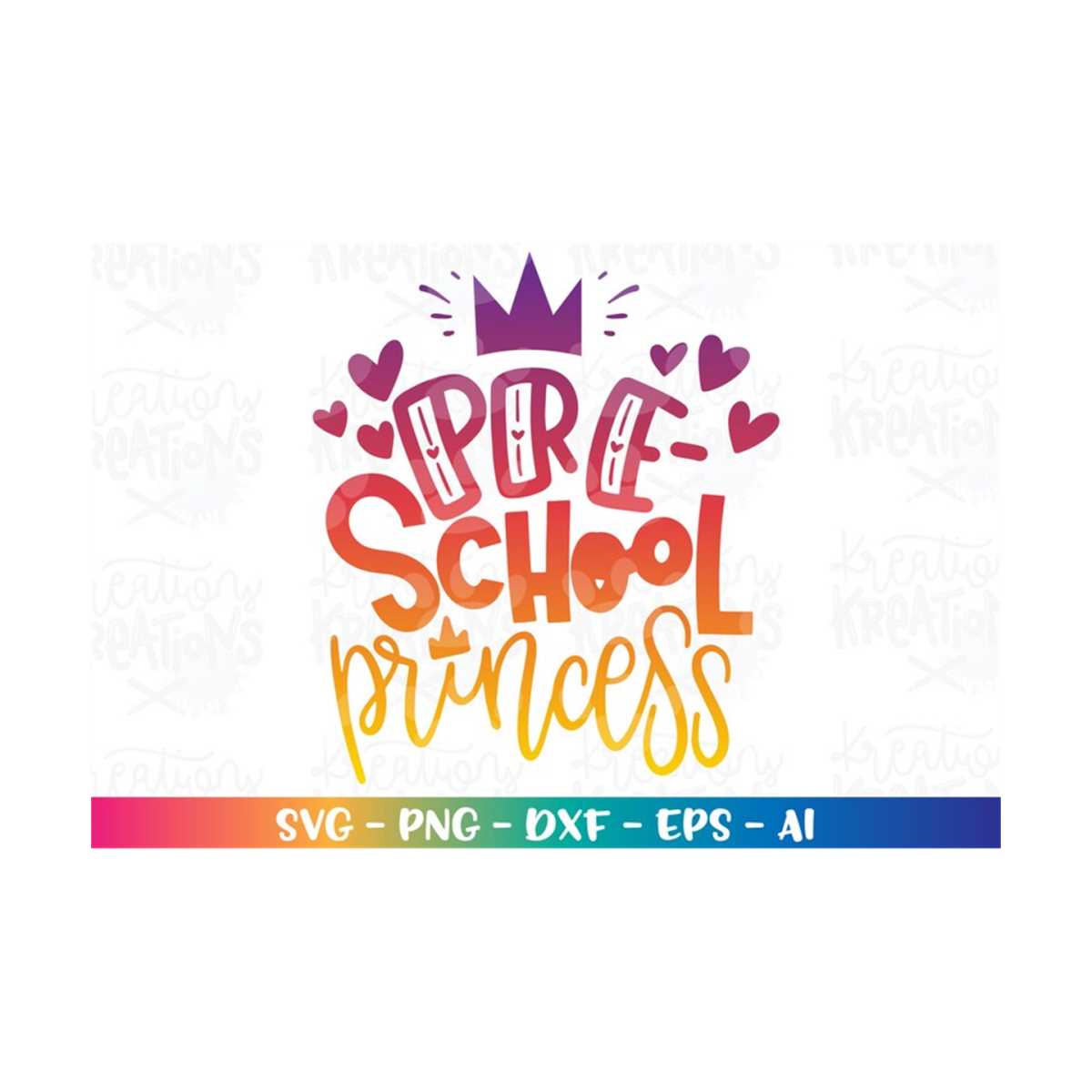 Back to school svg Pre-school princess svg hand drawn svg cu | Inspire ...