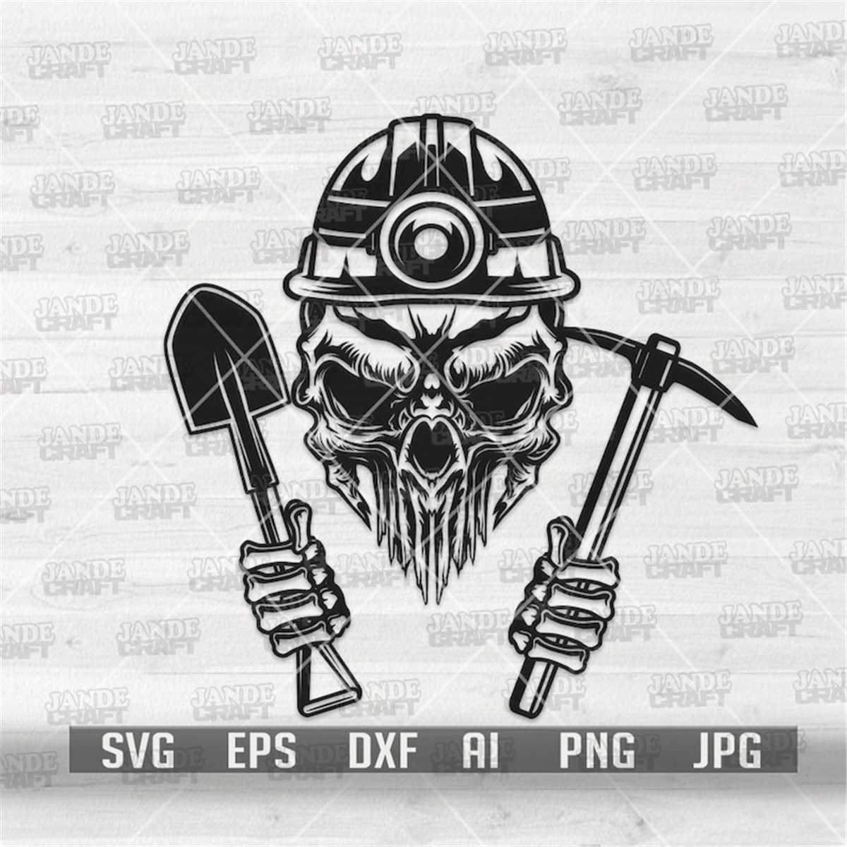 Mining Skull svg | Miner Dad Gift Idea | Mining T-shirt png - Inspire ...