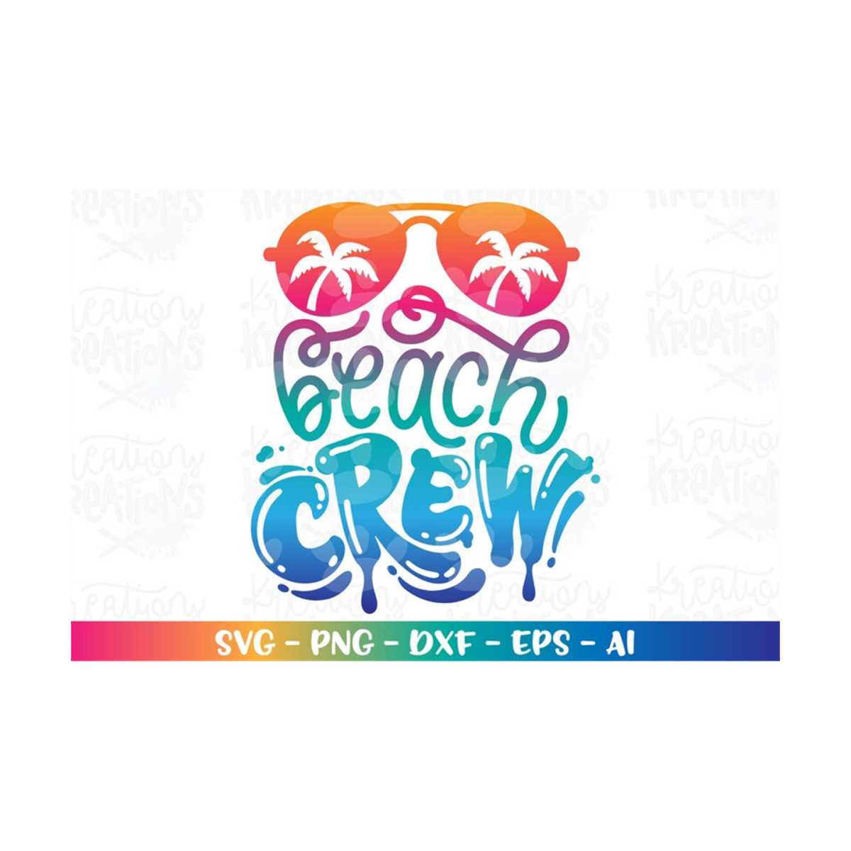 Beach Crew svg palm trees svg Beach sunglasses beach summer | Inspire ...