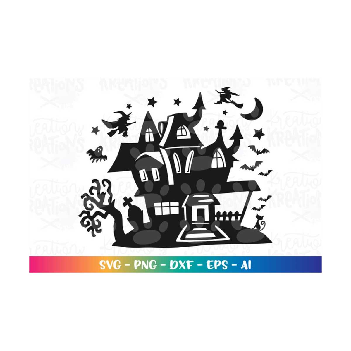 Halloween SVG Haunted House svg Haunted House clipart Haunte | Inspire ...
