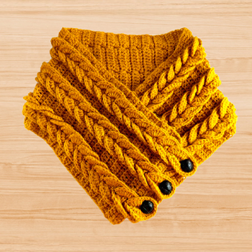 Crochet Braided Scarf Pdf Pattern | Inspire Uplift