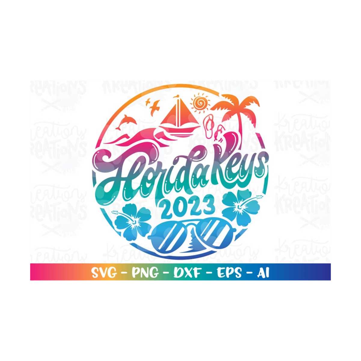 Florida Keys svg Summer Beach tropical 2023 vacation destina - Inspire ...