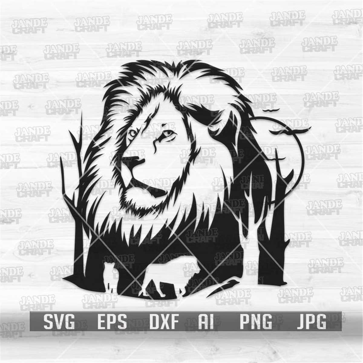 Lion Scene svg | Lion svg | Lion Clipart | Lion Cutfile | Li | Inspire ...