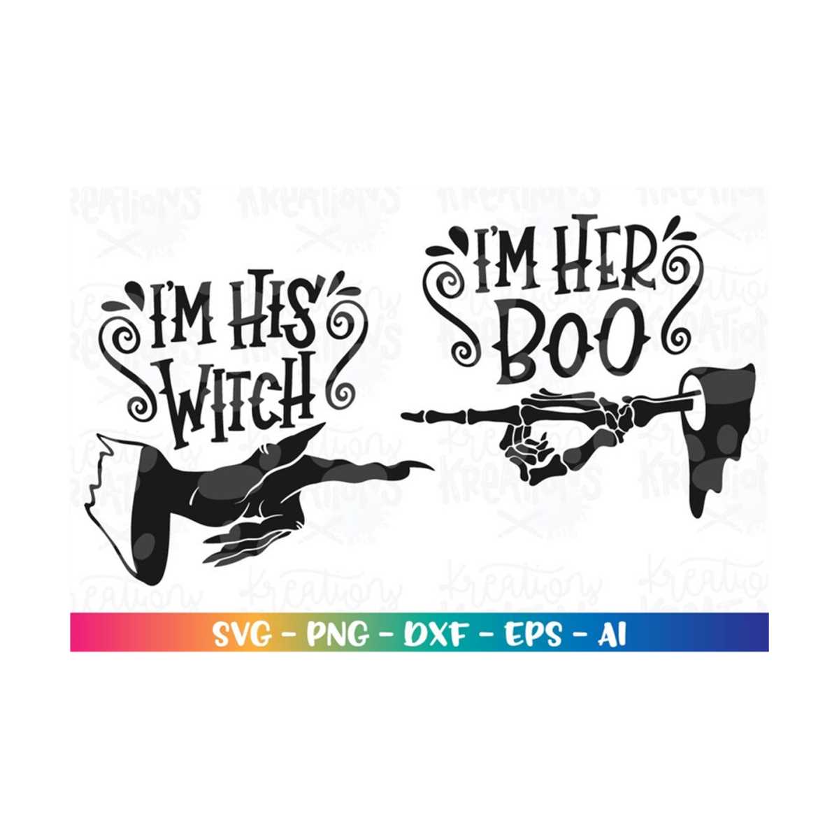 I'm His Witch I'm Her Boo SVG Couples funny halloween gift i | Inspire ...