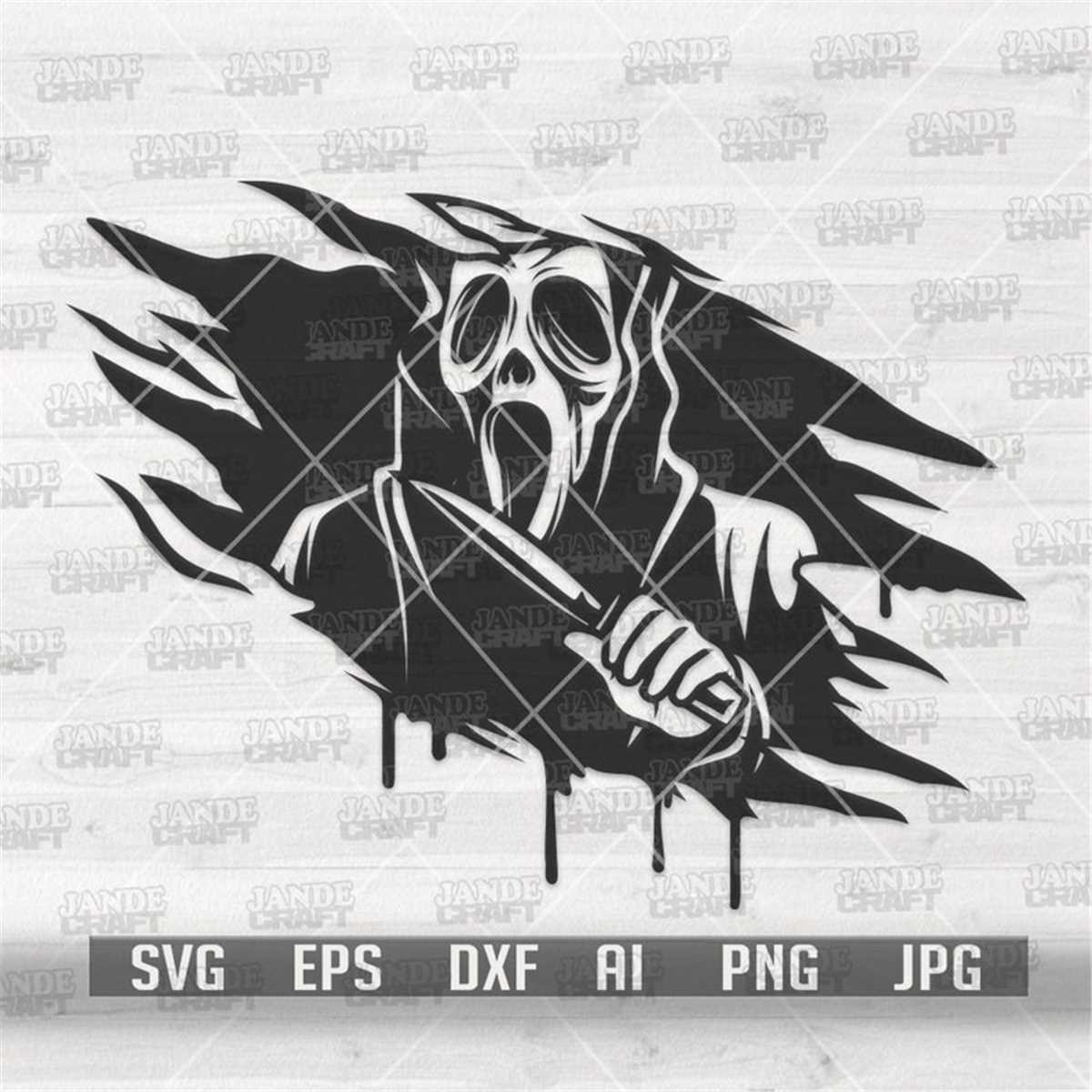 Scratch Horror svg | Grim Reaper Clipart | Haunted Stencil | | Inspire ...