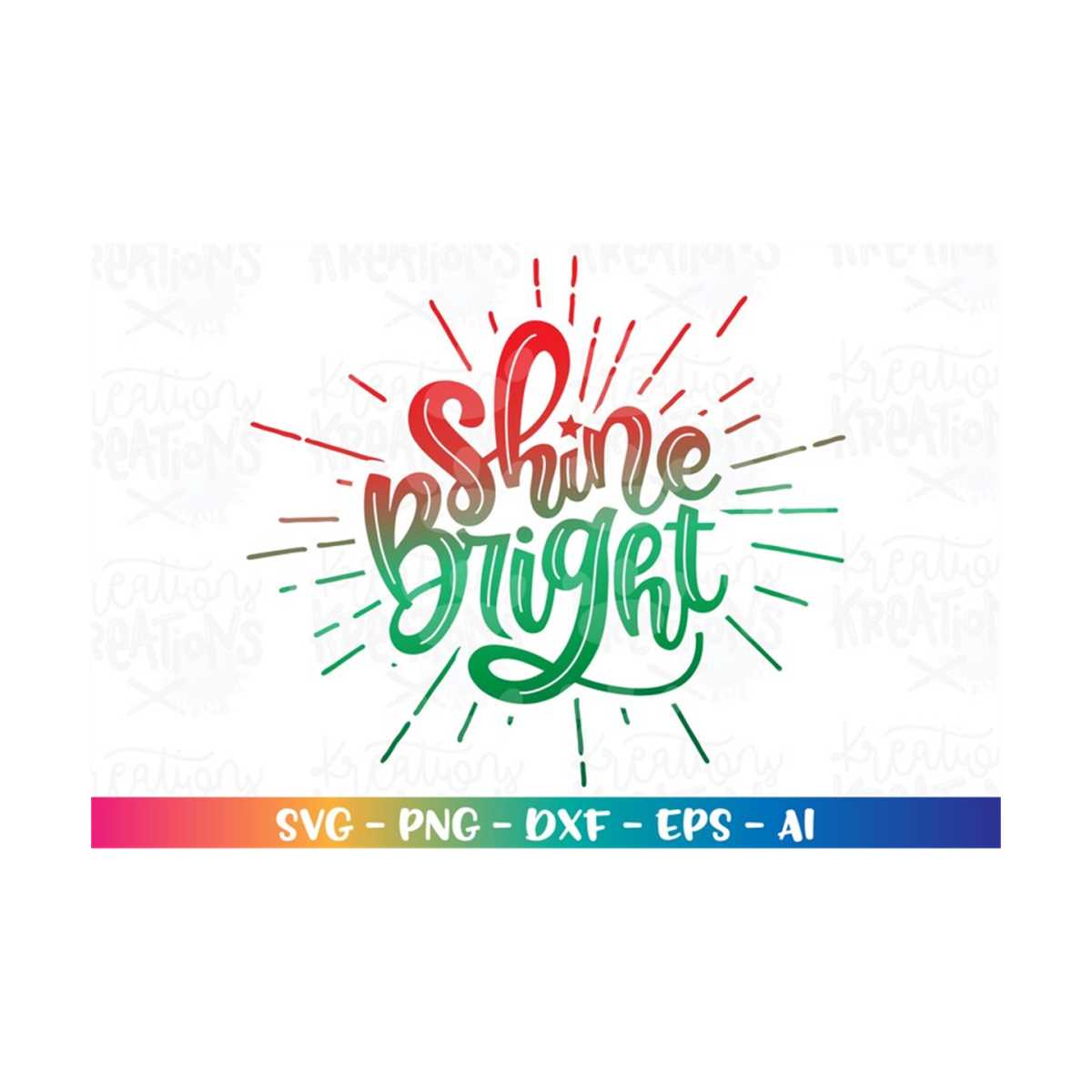 Hand lettered SVG Hand Drawn Shine Bright svg print decal sv | Inspire ...