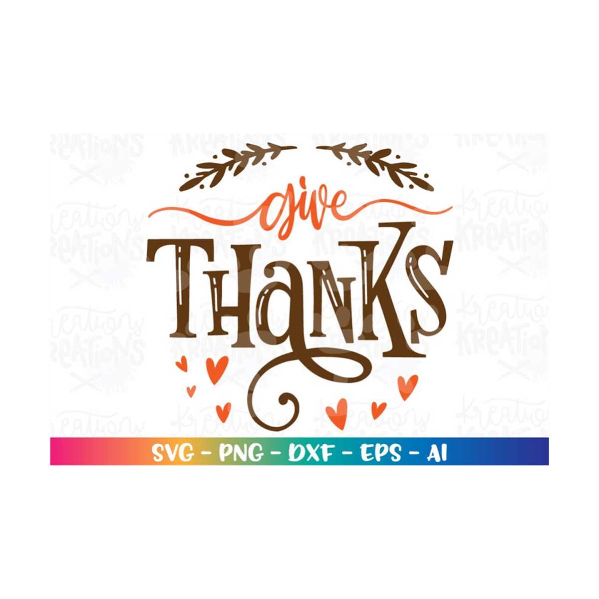 Give Thanks svg hand drawn svg hand lettered svg thanksgivin | Inspire ...