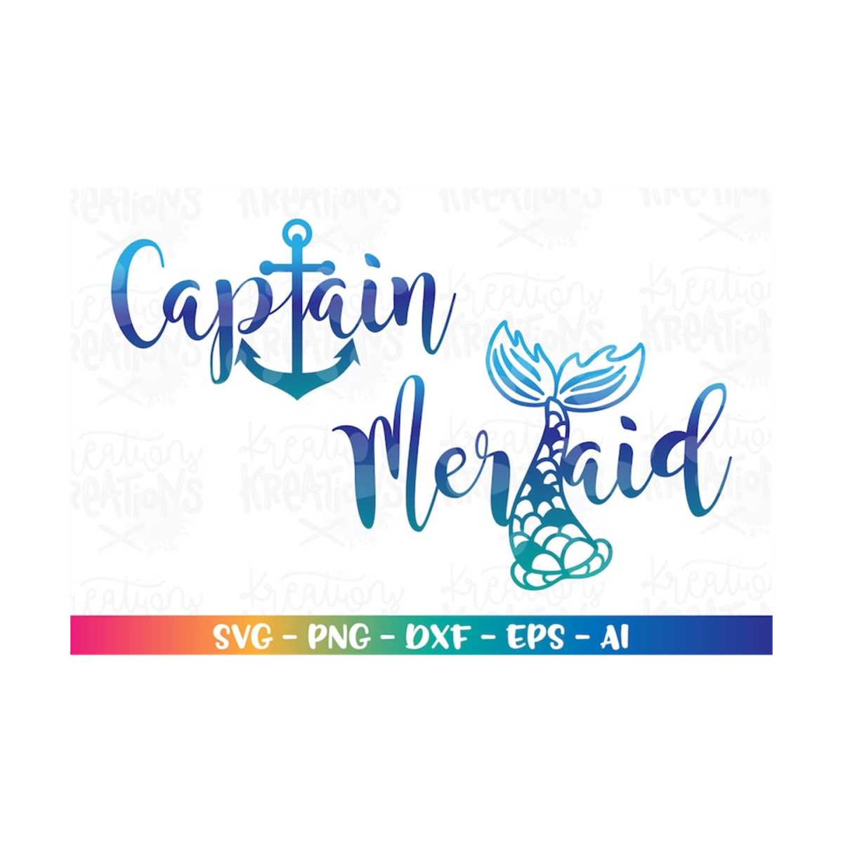 Captain Mermaid SVG couple shirt cute wife husband couple sh | Inspire ...