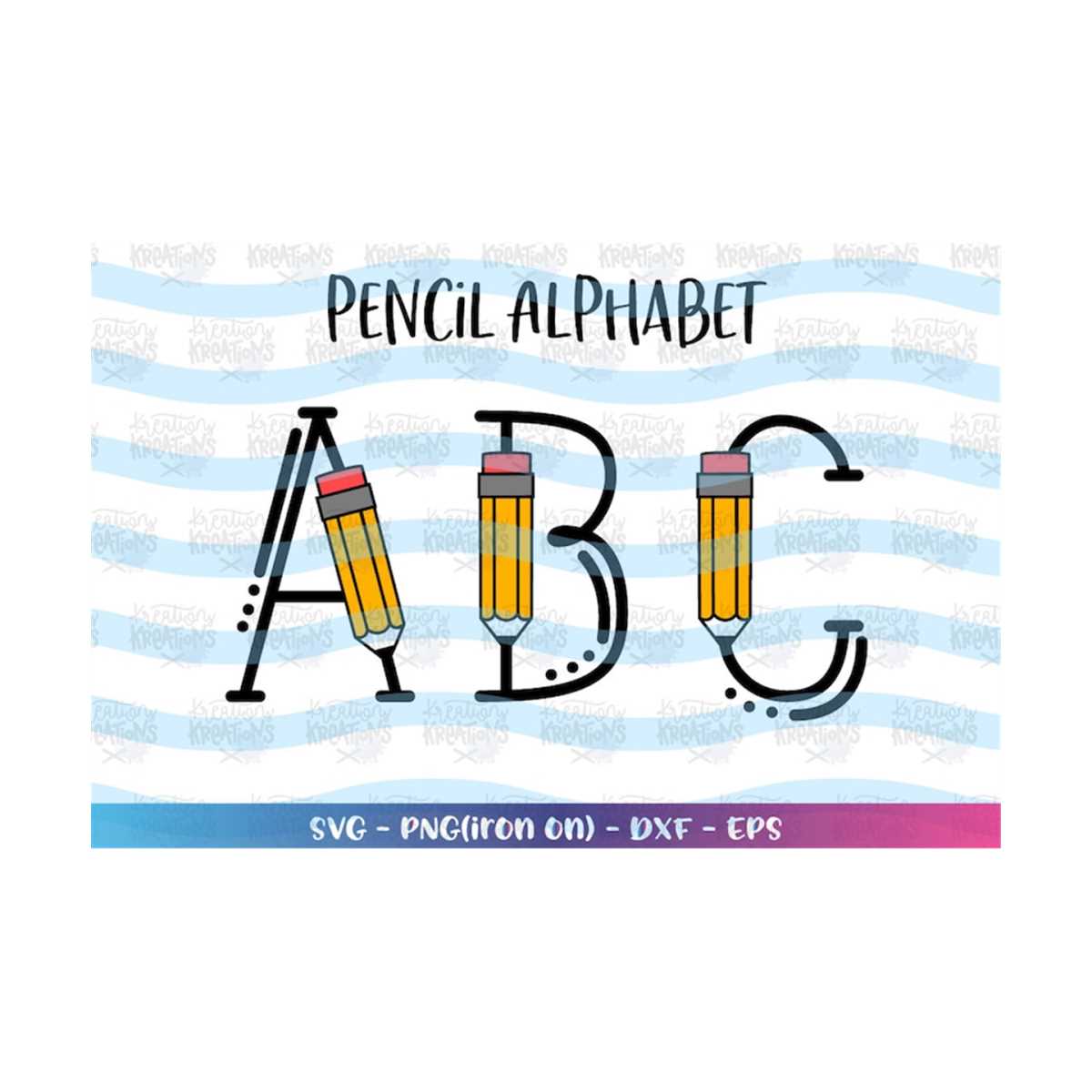 Pencil Alphabet Letters Font svg School Teacher theme letter | Inspire ...