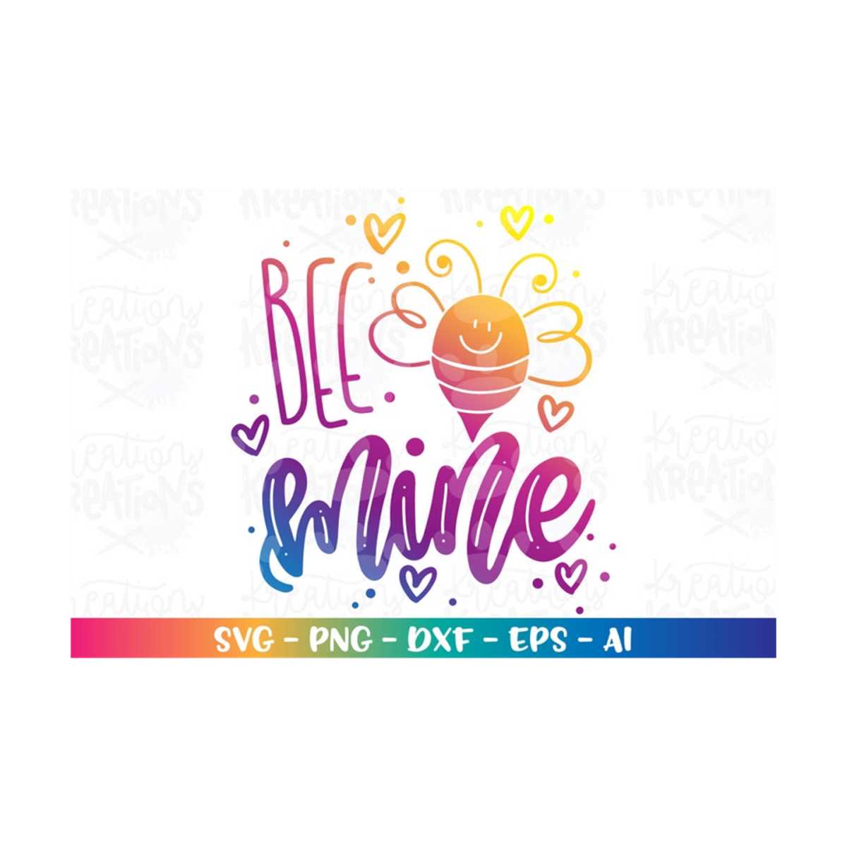 Bee Mine svg Hand drawn svg Cute bee Valentines Day print ir - Inspire ...