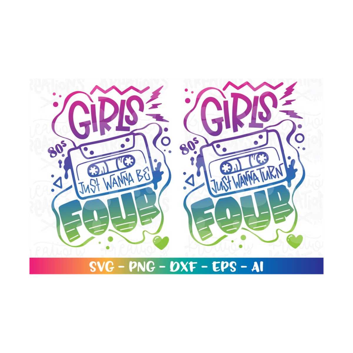 Birthday Girl svg mixed tape 80s vibes Girls just wanna turn | Inspire ...