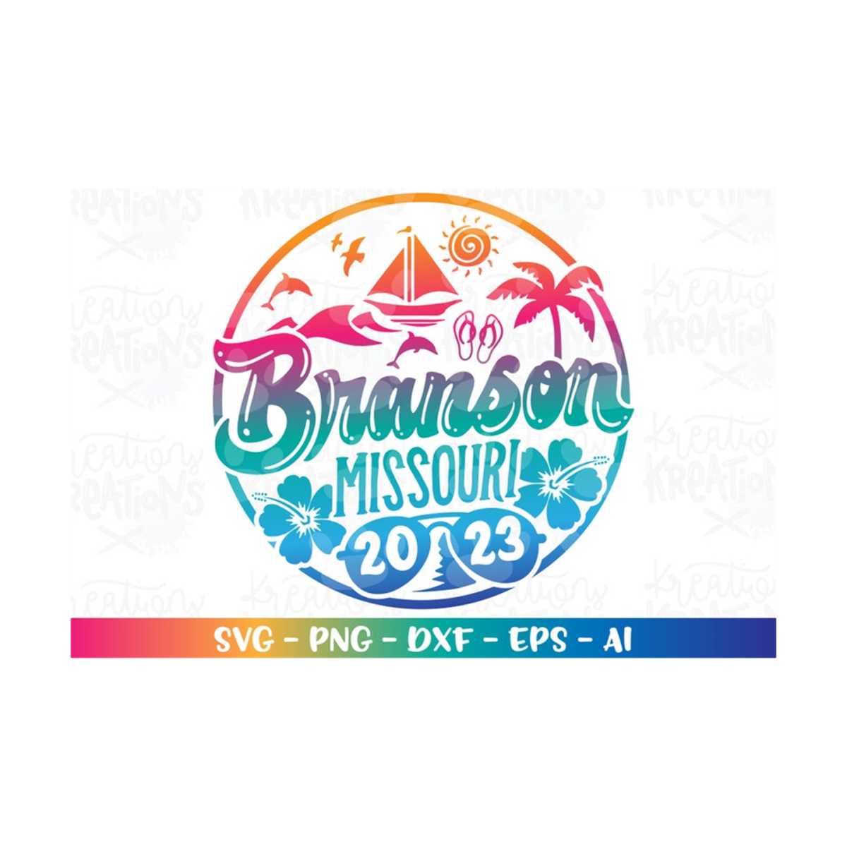 Branson svg Missouri Summer Beaches emblem 2023 USA print ir | Inspire ...