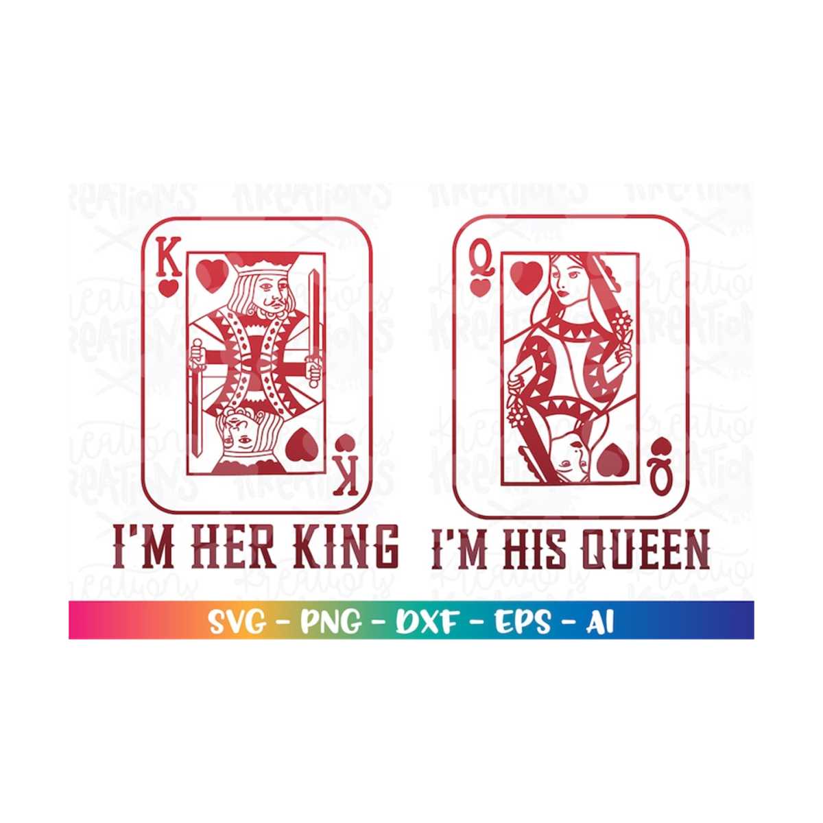 I'm her King I'm his Queen SVG Valentine's Day Cute deck of | Inspire ...