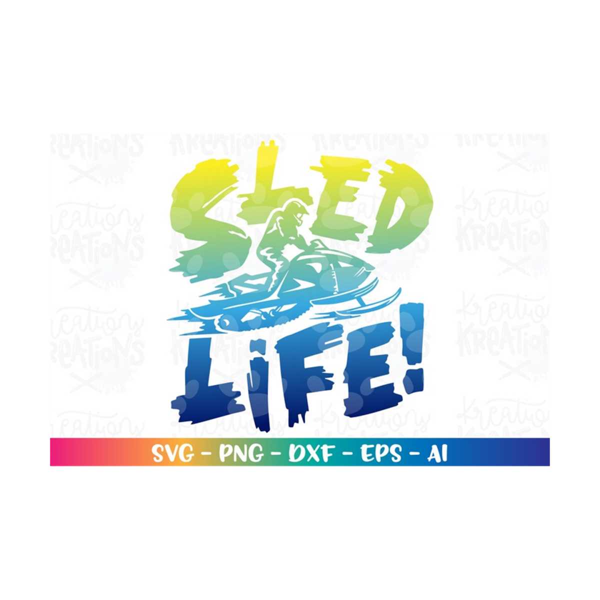 Sled Life! svg Clipart Snow mobile BOY Winter svg Snowmobile | Inspire ...